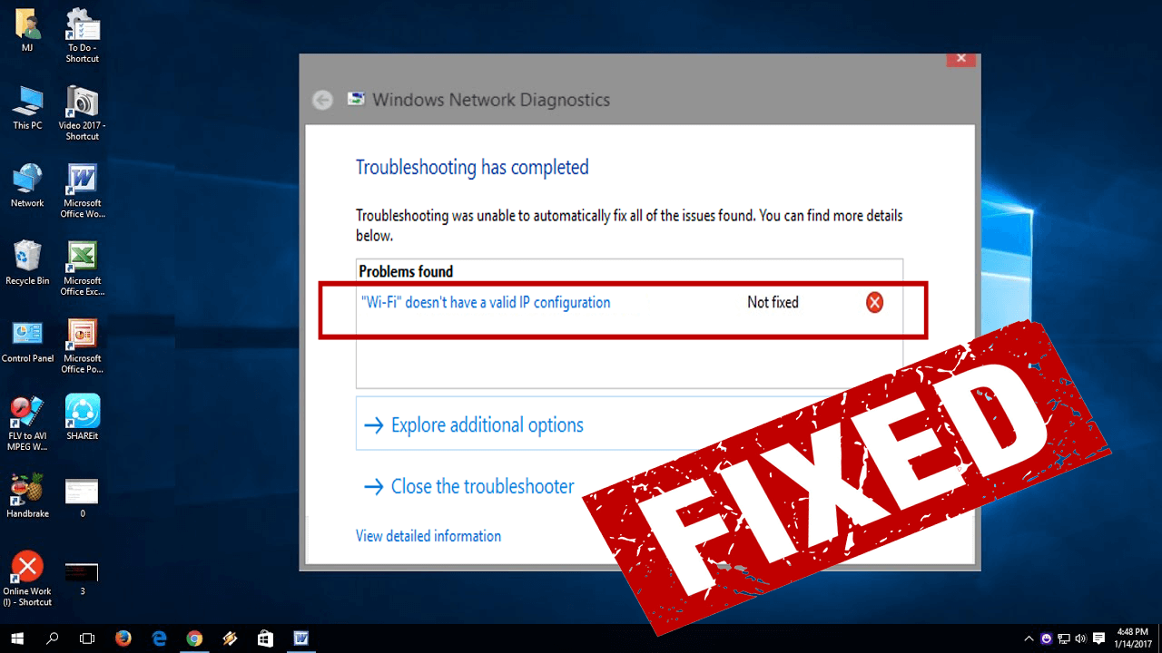[Correções de Trabalhando] WiFi não tem um erro de configuração de IP ...